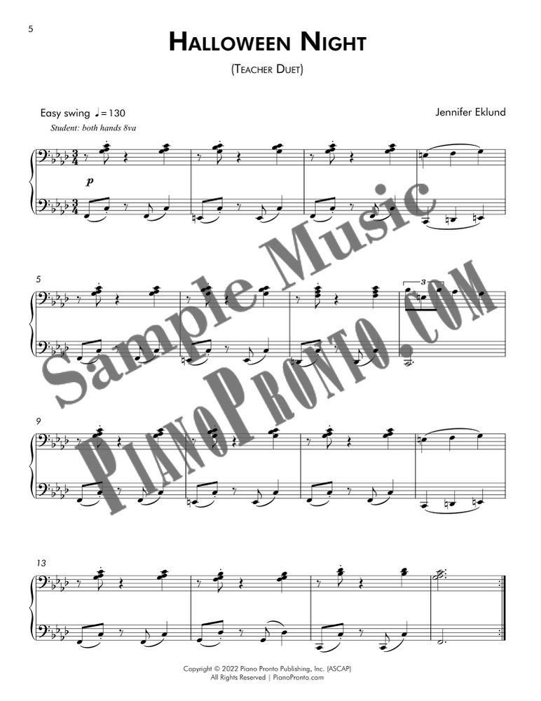 First Halloween Solos (Songbook) By Jennifer Eklund - F.M. Sheet Music ...