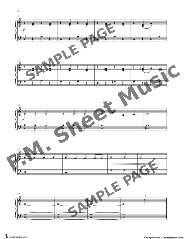 Jingle Bells (Easy Piano Duet) By - F.M. Sheet Music - Pop Arrangements ...