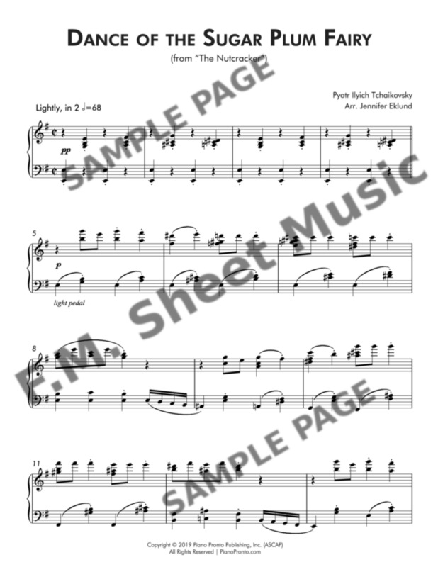 Dance of the Sugar Plum Fairy (Late Intermediate Piano) By - F.M. Sheet ...