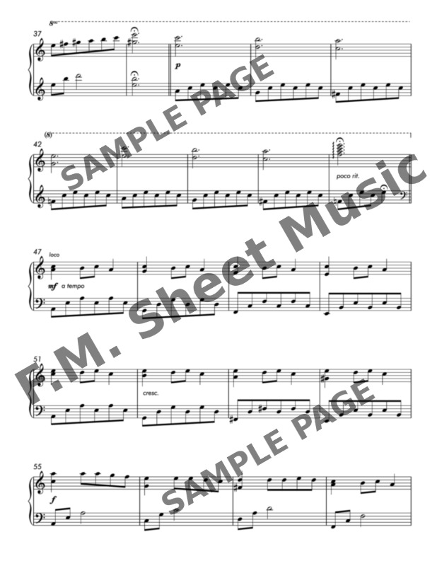 Carol of the Bells (Intermediate Piano) By - F.M. Sheet Music - Pop ...