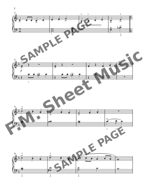 Marche Militaire (Easy Piano with Duet) By - F.M. Sheet Music - Pop ...