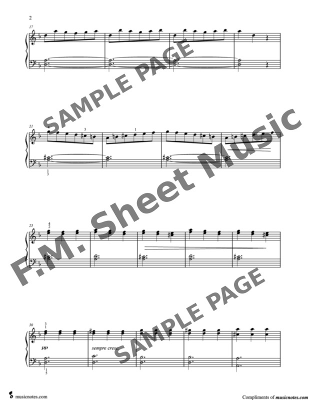 Winter Theme from The Four Seasons (Early Intermediate Piano) By - F.M ...