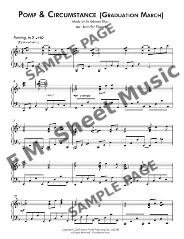 Pomp & Circumstance (Late Intermediate Piano) By - F.M. Sheet Music ...