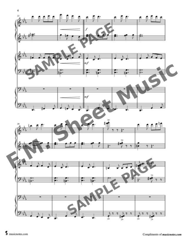 Funeral March for a Jack-o'-lantern (Easy Piano Trio) By - F.M. Sheet ...