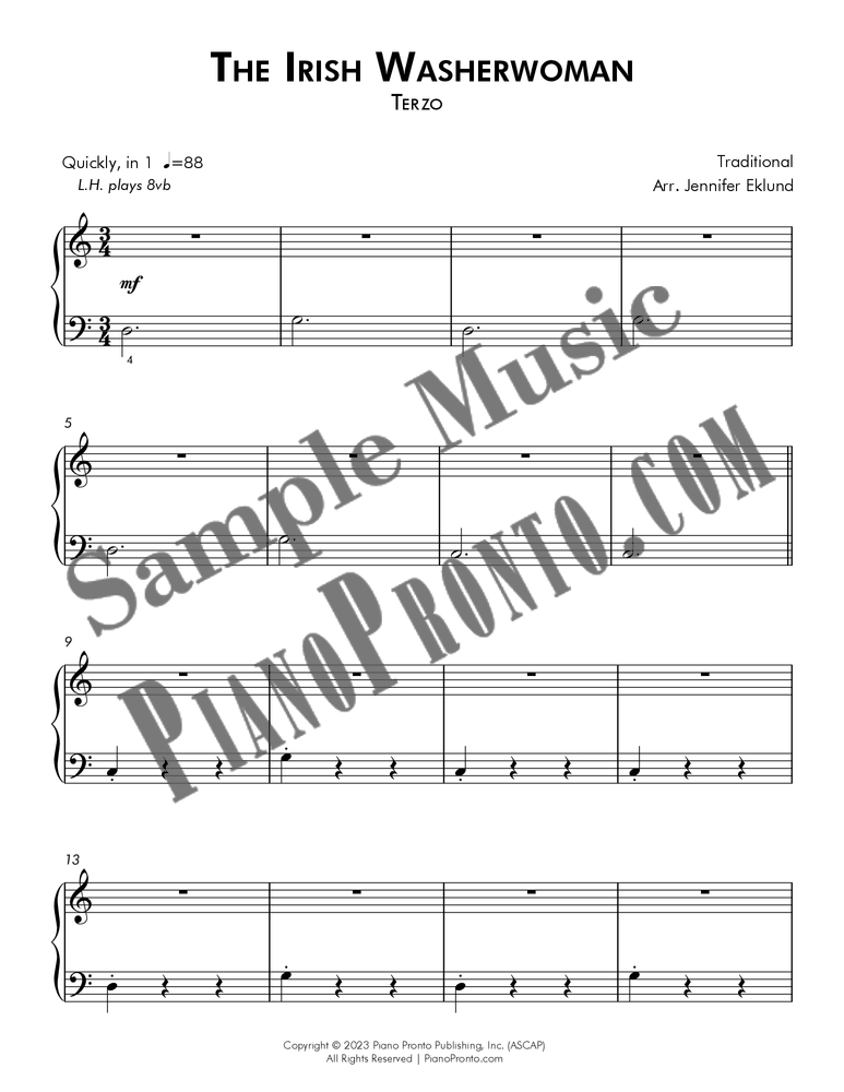 The Irish Washerwoman (Trio for Beginners) By - F.M. Sheet Music - Pop ...