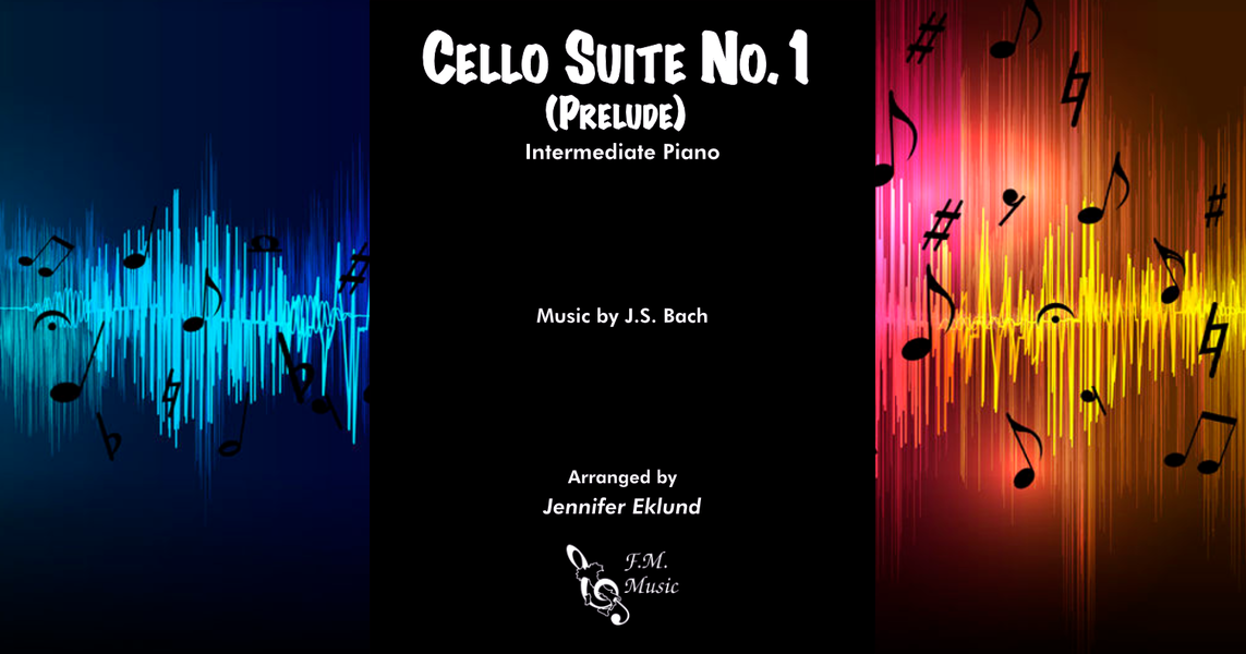Cello Suite No. 1 (Prelude) (Intermediate Piano) By - F.M. Sheet Music ...
