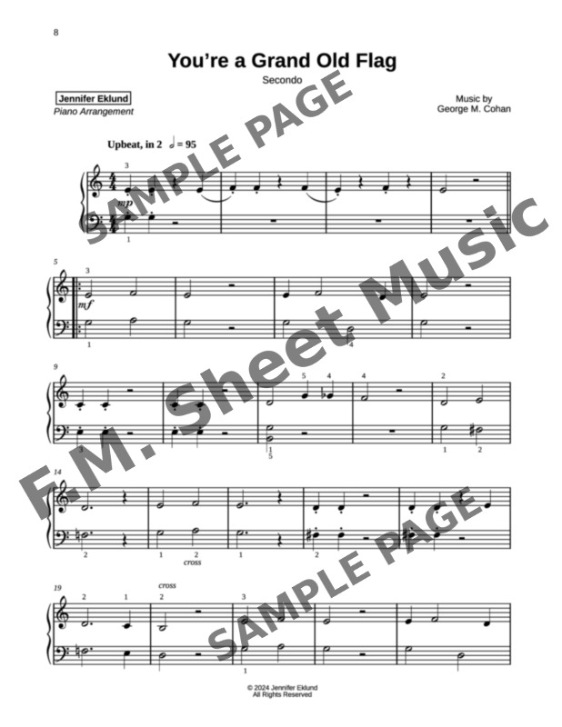 You're a Grand Old Flag (Trio for Beginners) By - F.M. Sheet Music ...