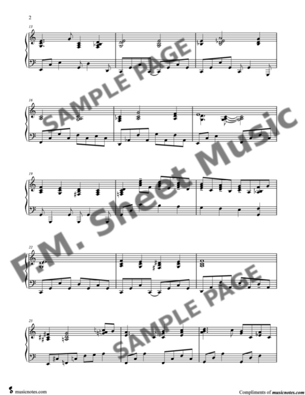 White Christmas (Late Intermediate Piano) By Irving Berlin - F.M. Sheet ...