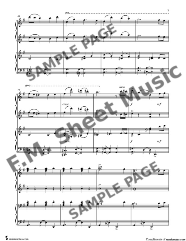 Sleigh Ride (Intermediate Duet) By Johnny Mathis - F.M. Sheet Music ...