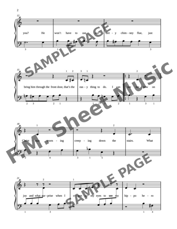 I Want a Hippopotamus for Christmas (Beginner Piano) By Gayla Peevey ...