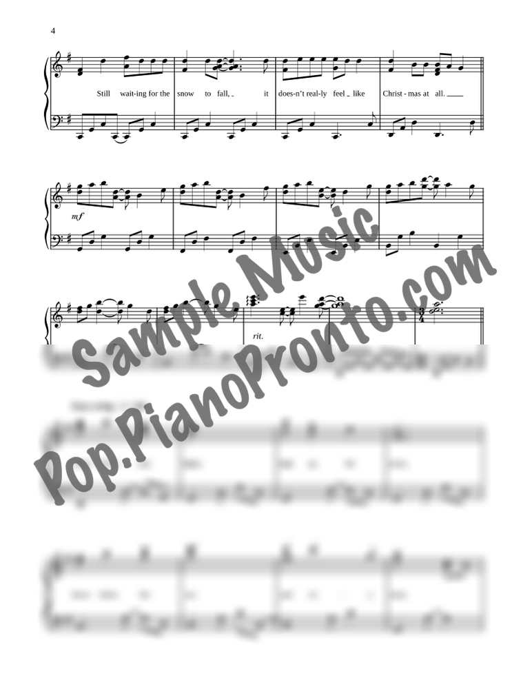 Christmas Lights (Intermediate Piano) By Coldplay - F.M. Sheet Music ...