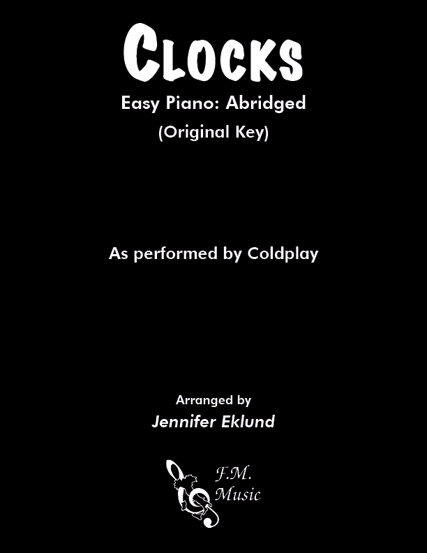 Clocks (Easy Piano: Original Key) By Coldplay - F.M. Sheet Music - Pop ...