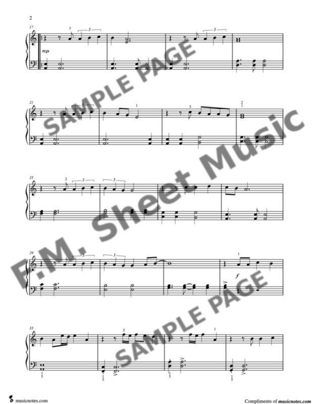 The Final Countdown (Easy Piano) By Europe - F.M. Sheet Music - Pop ...