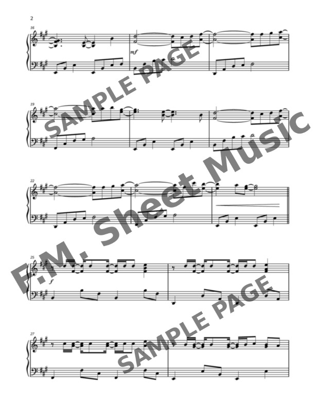 Get Lucky (Intermediate Piano) By Daft Punk - F.M. Sheet Music - Pop ...