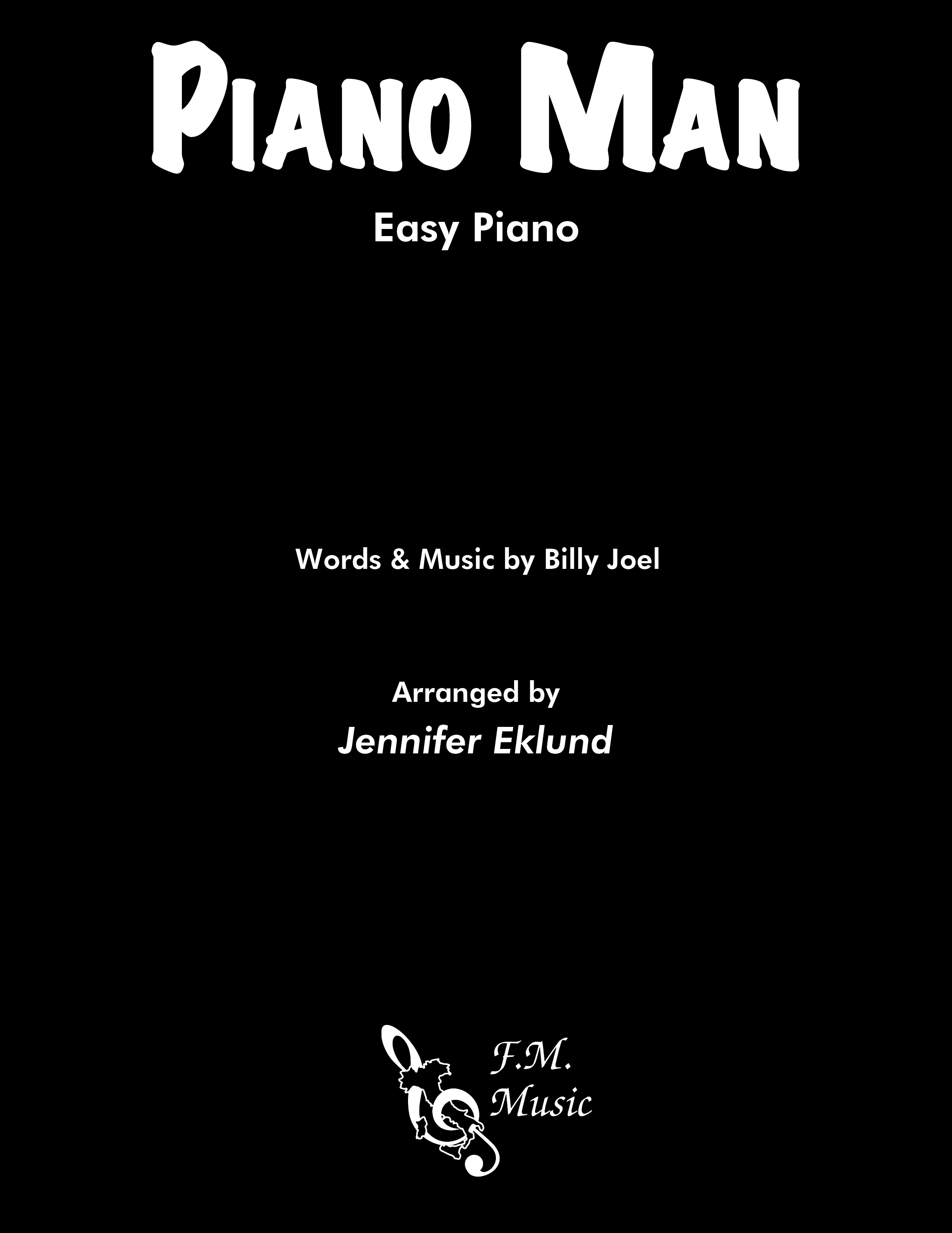 Piano Man (Easy Piano Version) By Billy Joel - F.M. Sheet Music - Pop ...