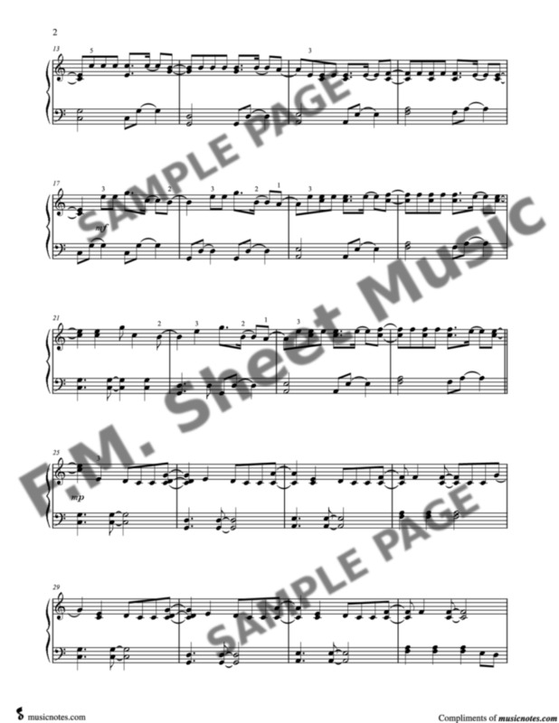 Demons (Easy Piano) By Imagine Dragons - F.M. Sheet Music - Pop ...