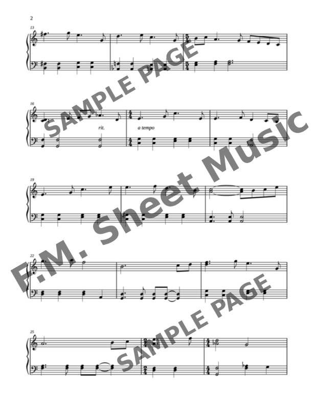 The Notebook (Main Theme) (Easy Piano) By Aaron Zigman - F.M. Sheet ...