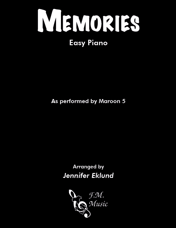 Memories (Easy Piano) By Maroon 5 - F.M. Sheet Music - Pop Arrangements ...