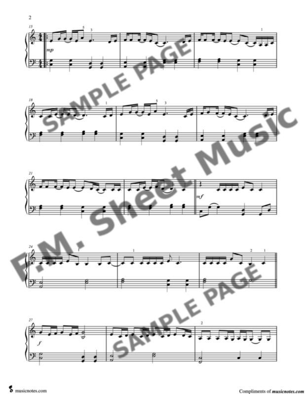 Memories (Easy Piano) By Maroon 5 - F.M. Sheet Music - Pop Arrangements ...