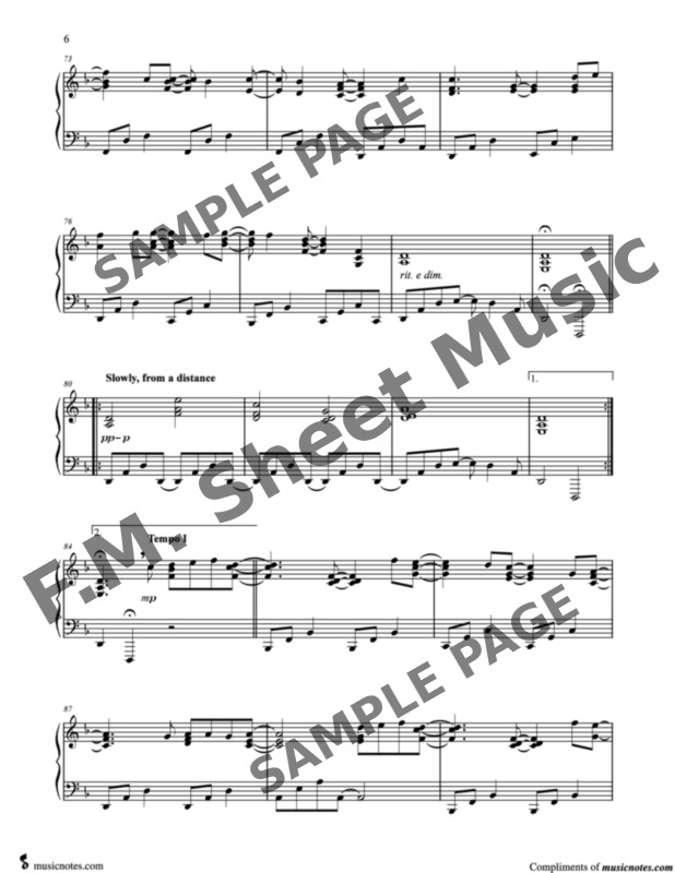 Live to Tell (Intermediate Piano) By Madonna - F.M. Sheet Music - Pop ...