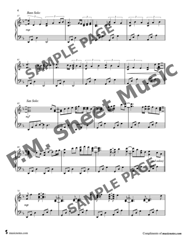 Smooth Operator (Intermediate Piano) By Sade - F.M. Sheet Music - Pop ...
