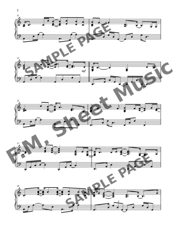 The Last Song (Late Intermediate Piano) By Elton John - F.M. Sheet ...