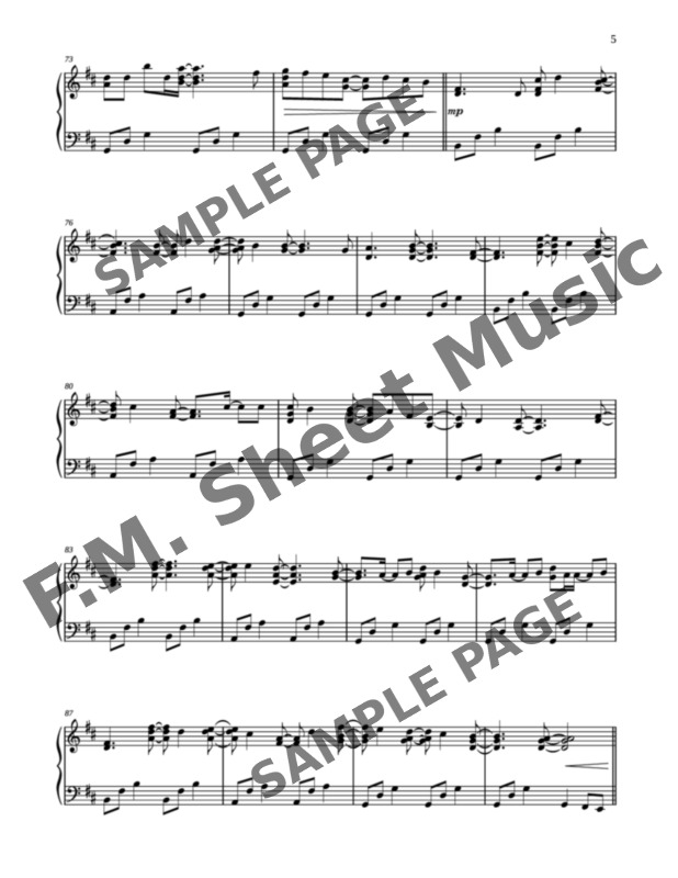 Counting Blue Cars (Intermediate Piano) By Dishwalla - F.M. Sheet Music ...