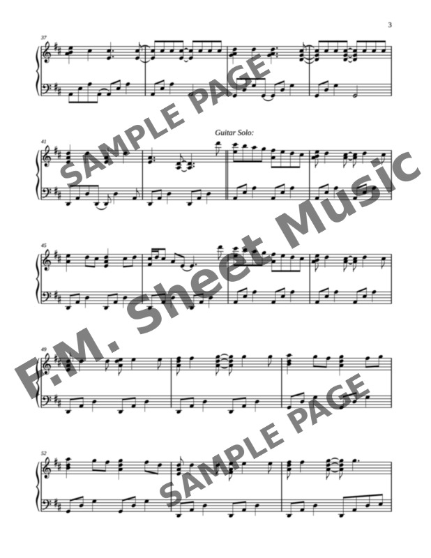 The Middle (Intermediate Piano) By Jimmy Eat World - F.M. Sheet Music ...