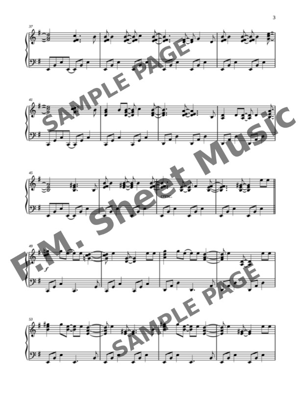 Blurry (Intermediate Piano) By Puddle of Mudd - F.M. Sheet Music - Pop ...