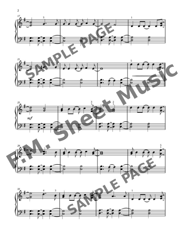 Blurry (Easy Piano) By Puddle of Mudd - F.M. Sheet Music - Pop ...