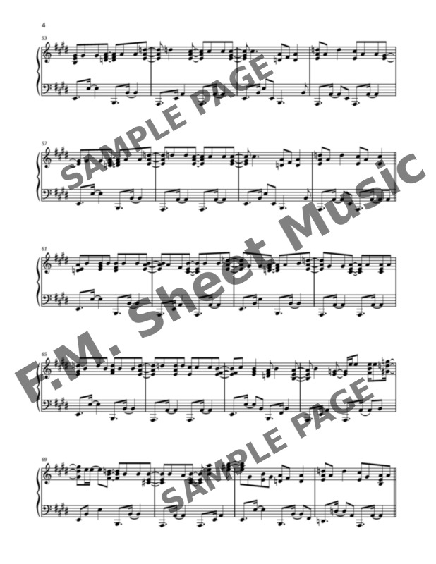 Bittersweet Symphony (Advanced Piano) By The Verve - F.M. Sheet Music ...