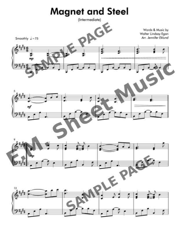 Magnet and Steel (Intermediate Piano) By Walter Egan - F.M. Sheet Music ...