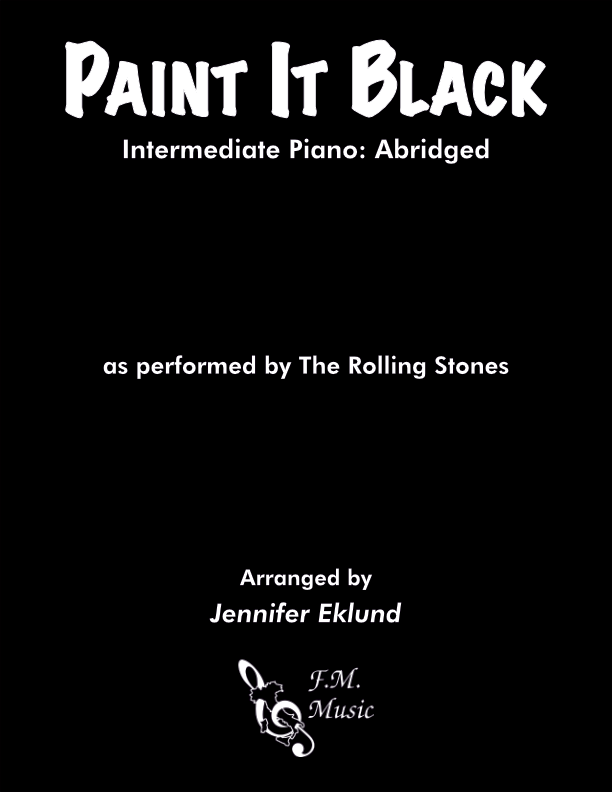Paint It Black (Intermediate Piano: Abridged) By The Rolling Stones - F ...