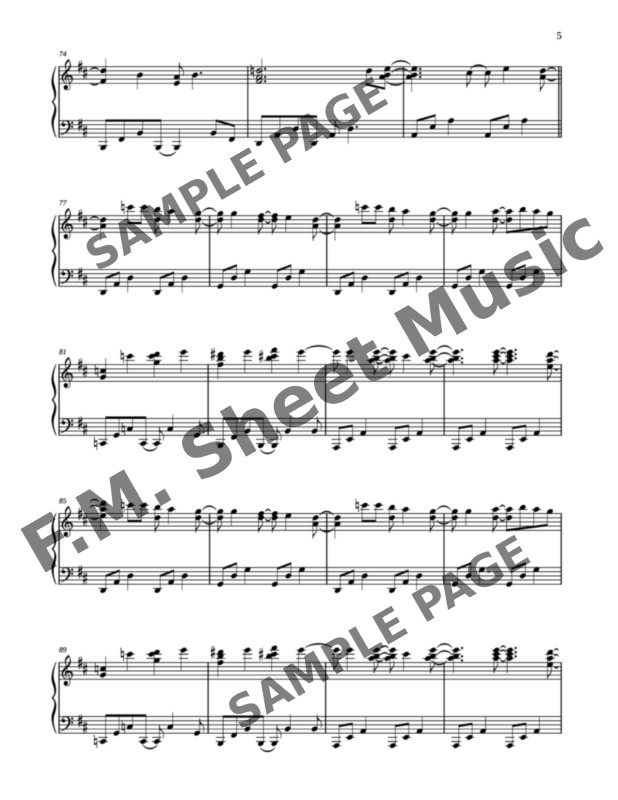 Head Over Heels (Intermediate Piano) By The Go-Go's - F.M. Sheet Music ...