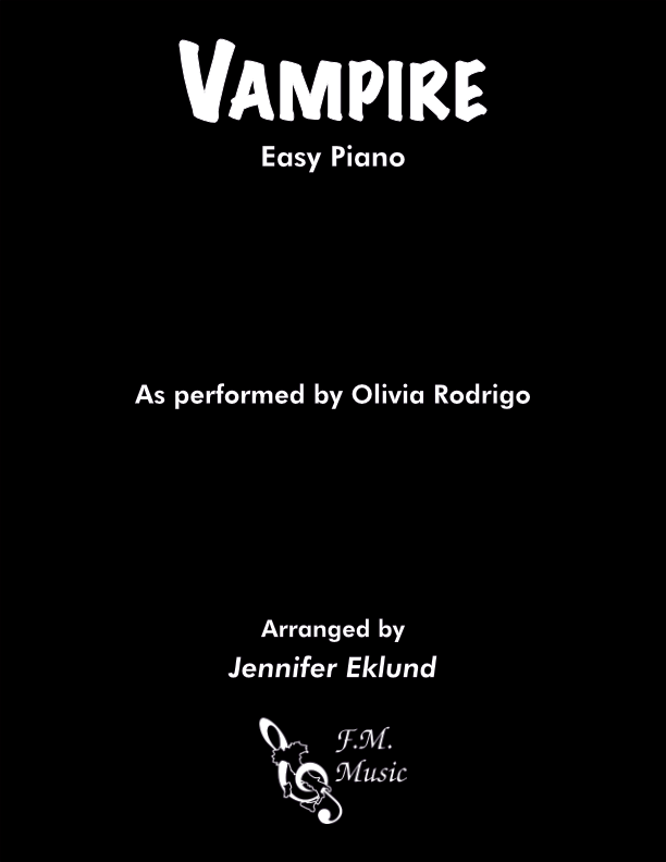 Vampire (Easy Piano) By Olivia Rodrigo - F.M. Sheet Music - Pop ...