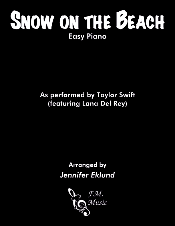 Taylor Swift Sheet Music: "Snow on the Beach" | Piano Pronto Publishing