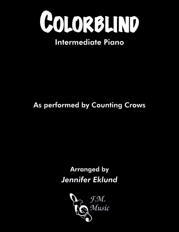 Colorblind (Intermediate Piano) By Counting Crows - F.M. Sheet Music ...