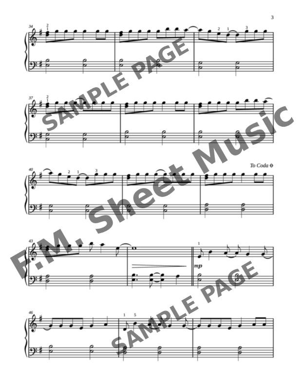 I Don't Wanna Be In Love (Easy Piano) By Good Charlotte - F.M. Sheet ...