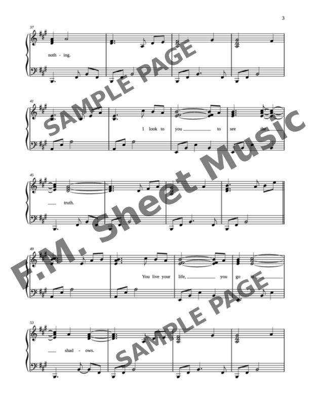Fade Into You (Intermediate) By Mazzy Star - F.M. Sheet Music - Pop ...