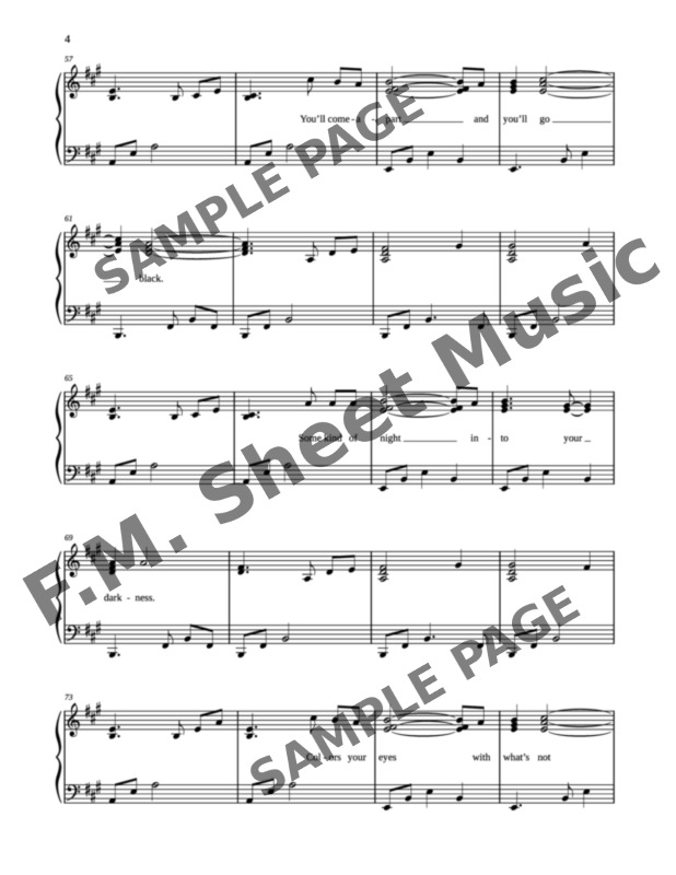 Fade Into You (Intermediate) By Mazzy Star - F.M. Sheet Music - Pop ...