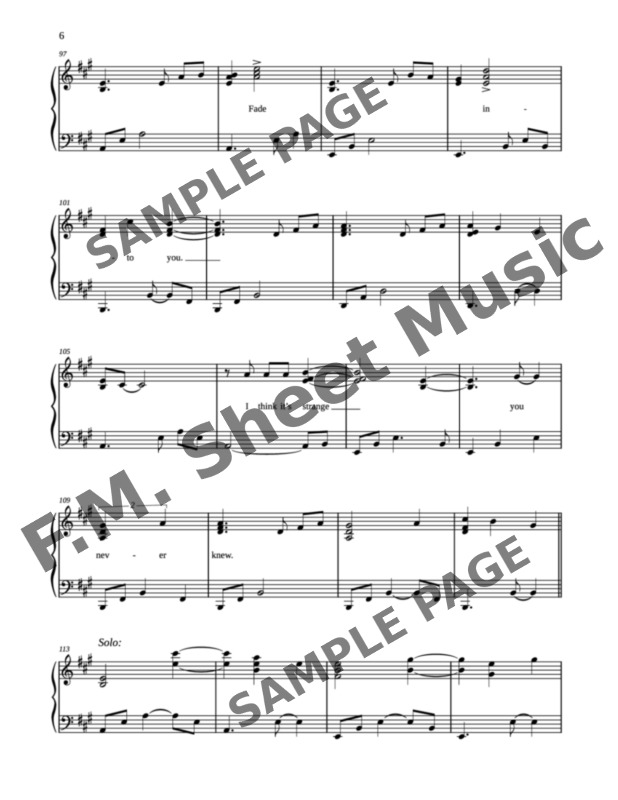 Fade Into You (Intermediate) By Mazzy Star - F.M. Sheet Music - Pop ...