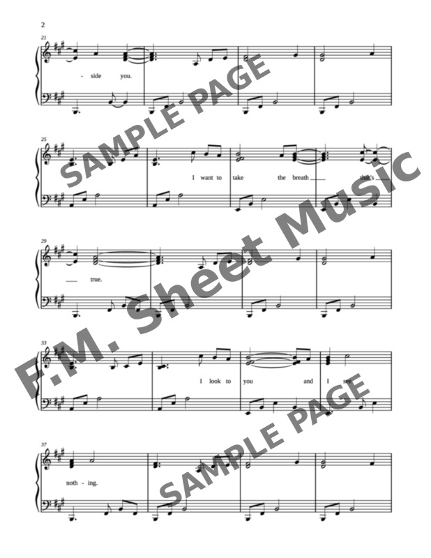 Fade Into You (Intermediate: Abridged) By Mazzy Star - F.M. Sheet Music ...