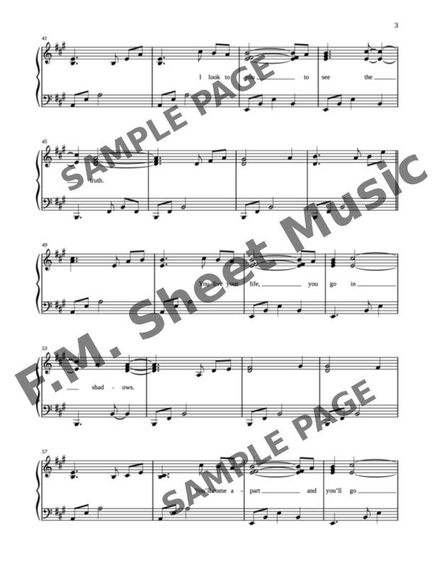 Fade Into You (Intermediate: Abridged) By Mazzy Star - F.M. Sheet Music ...