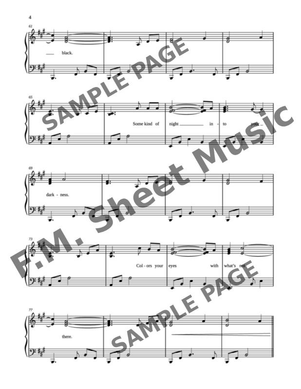Fade Into You (Intermediate: Abridged) By Mazzy Star - F.M. Sheet Music ...
