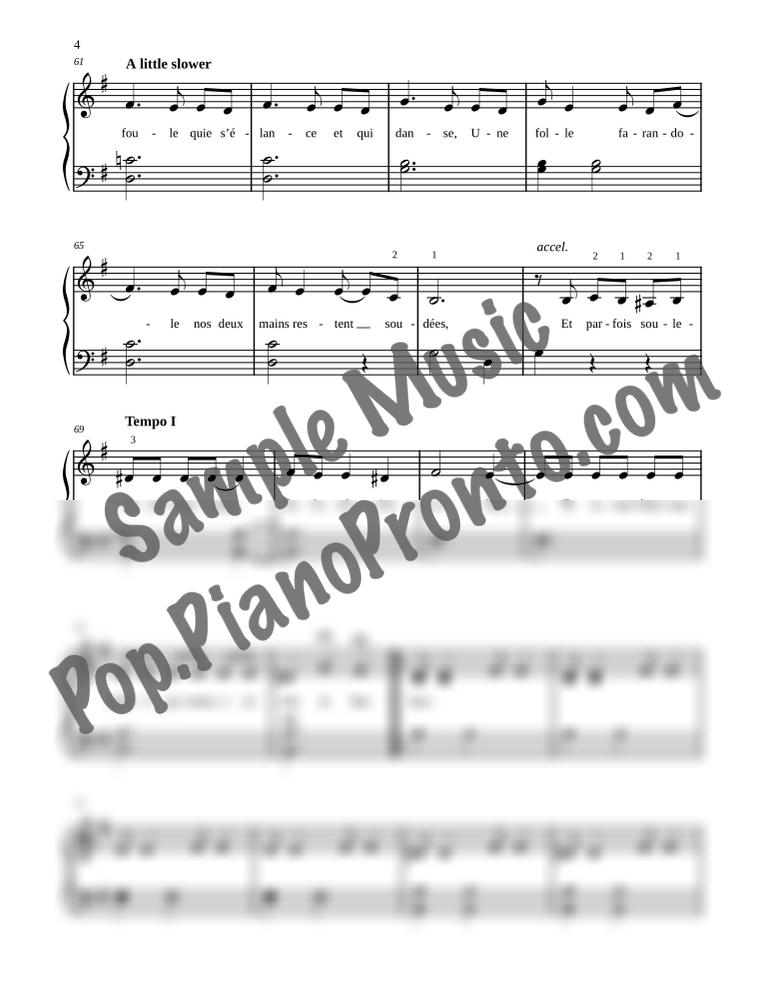 La Foule (Early Intermediate Piano) By Édith Piaf - F.M. Sheet Music ...