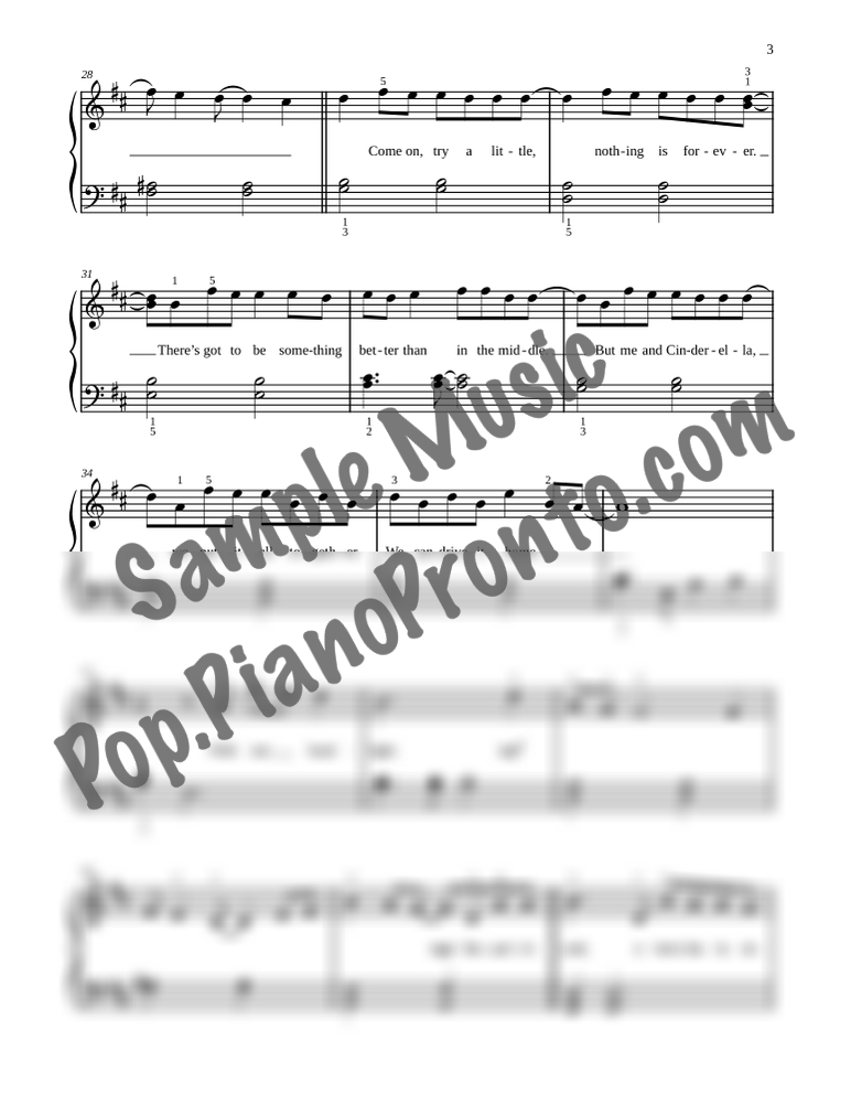One Headlight (Easy Piano) By The Wallflowers - F.M. Sheet Music - Pop ...