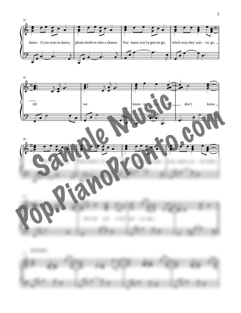 The Masterplan (Intermediate Piano) By Oasis - F.M. Sheet Music - Pop ...