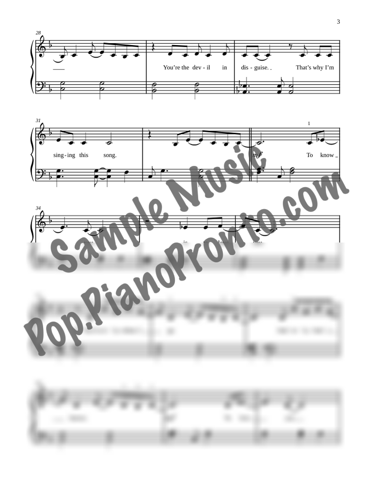 Beautiful Stranger (Easy Piano) By Madonna - F.M. Sheet Music - Pop ...