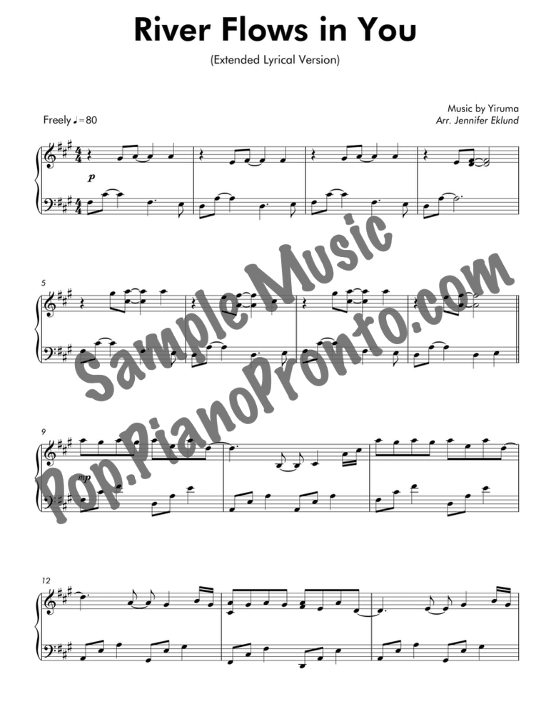 River Flows in You (Extended Lyrical Version) By Yiruma - F.M. Sheet ...