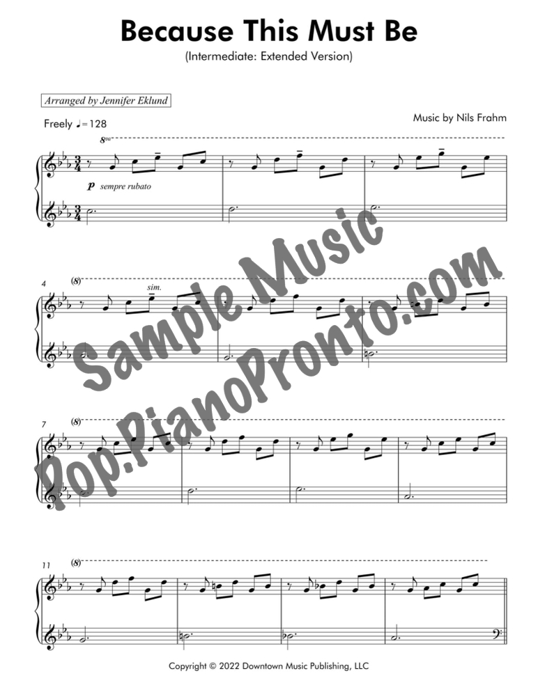 Because This Must Be (Intermediate Piano: Extended Version) By Nils ...